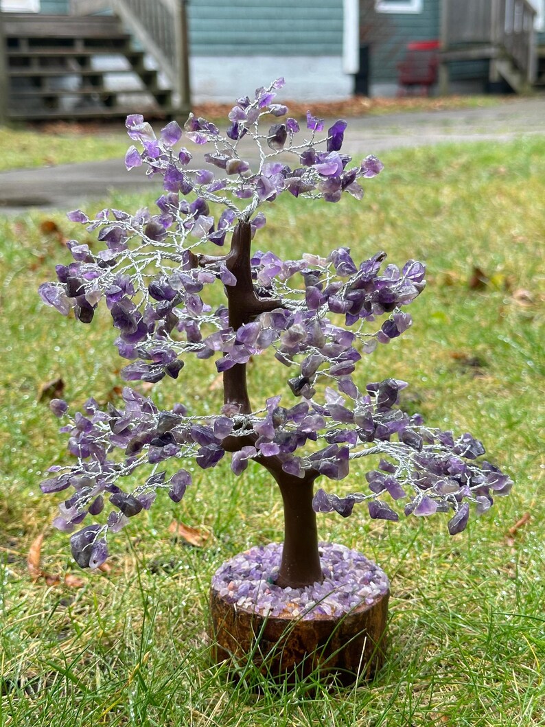 Beautiful Amethyst Gemstone Tree With 500 Beads—symbol of Peace ...