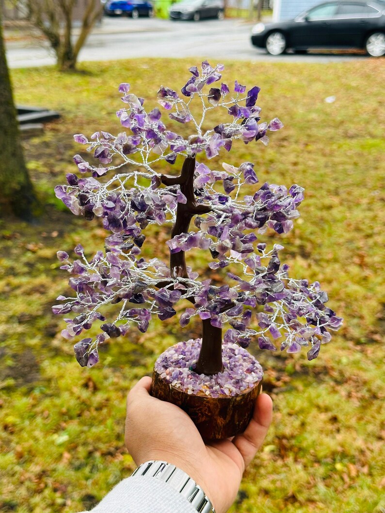 Beautiful Amethyst Gemstone Tree With 500 Beads—symbol of Peace ...