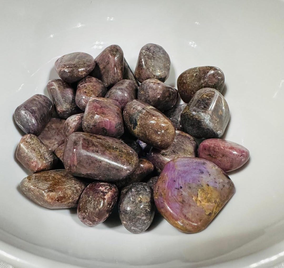 Natural Ruby Tumbled Stones | Raw Energy Crystals for Passion, Vitality ...