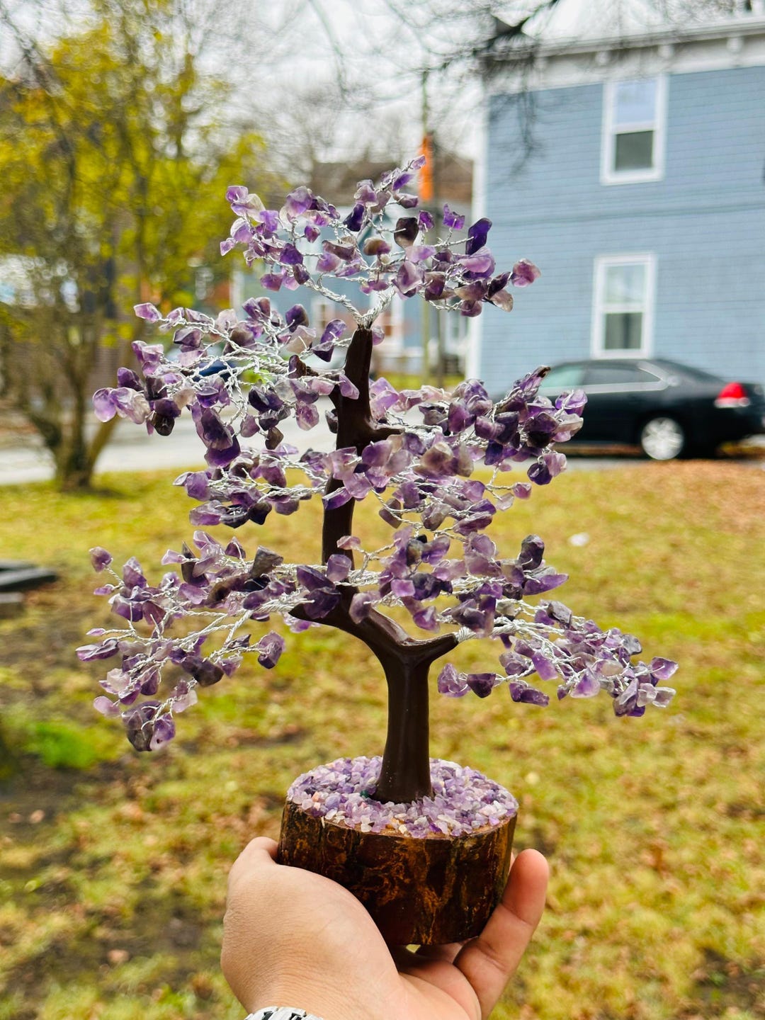 Beautiful Amethyst Gemstone Tree With 500 Beads—symbol of Peace ...