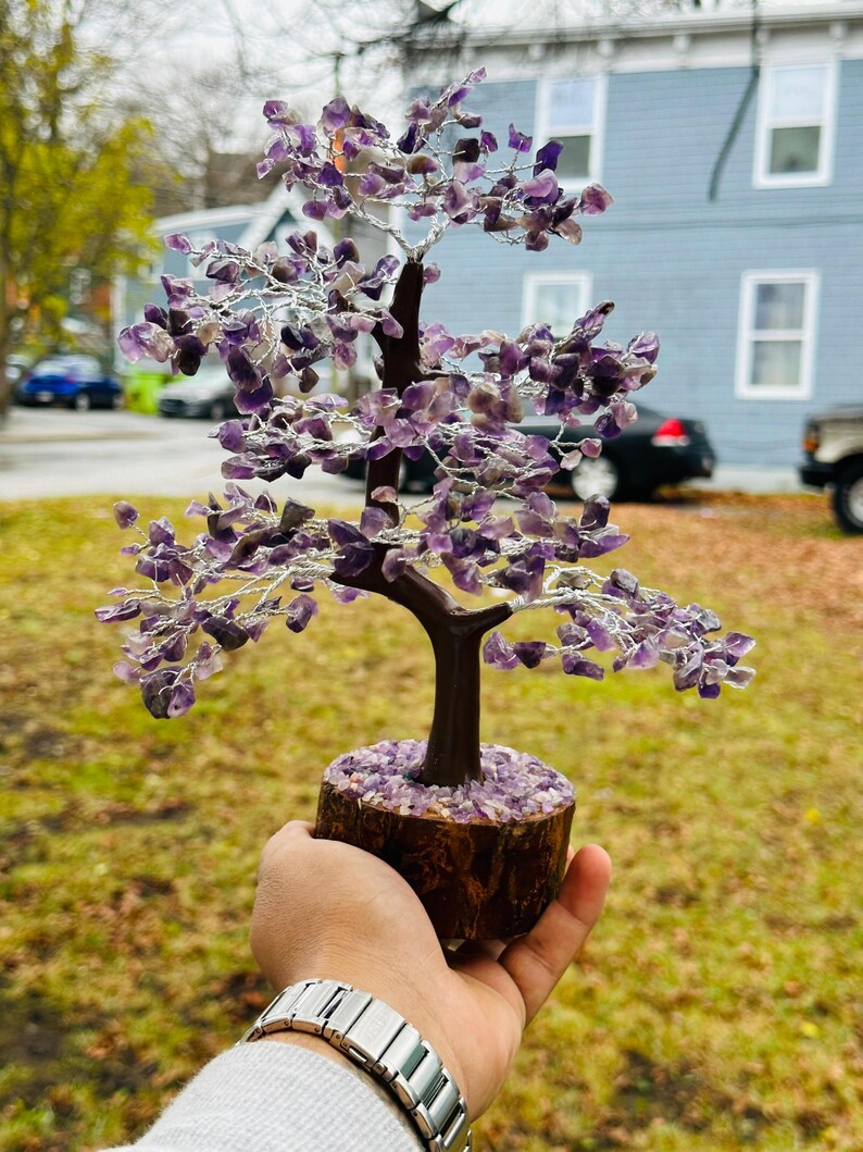 Beautiful Amethyst Gemstone Tree With 500 Beads—symbol of Peace ...