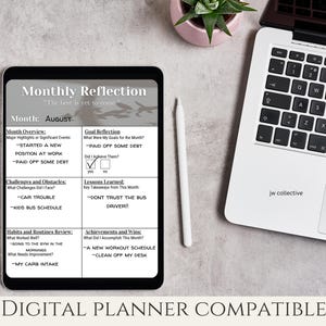 Monthly Reflection Tracker, Printable Monthly Tracker, Reflection ...