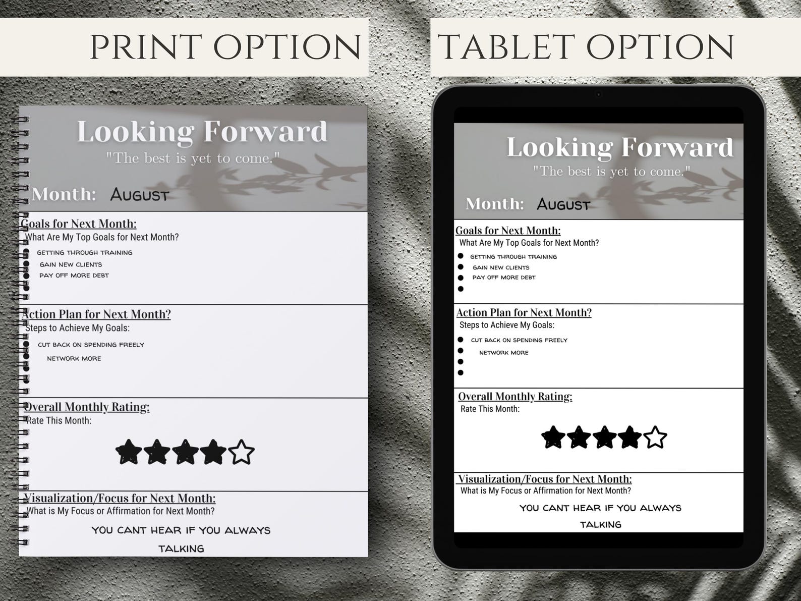 Monthly Reflection Tracker, Printable Monthly Tracker, Reflection ...