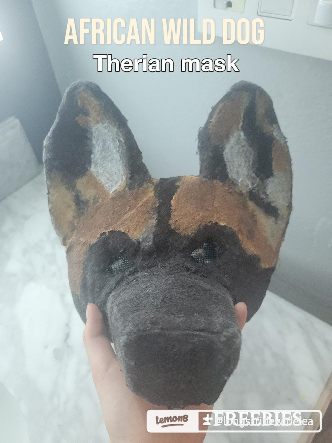 African Wild Dog Therian Mask - Etsy