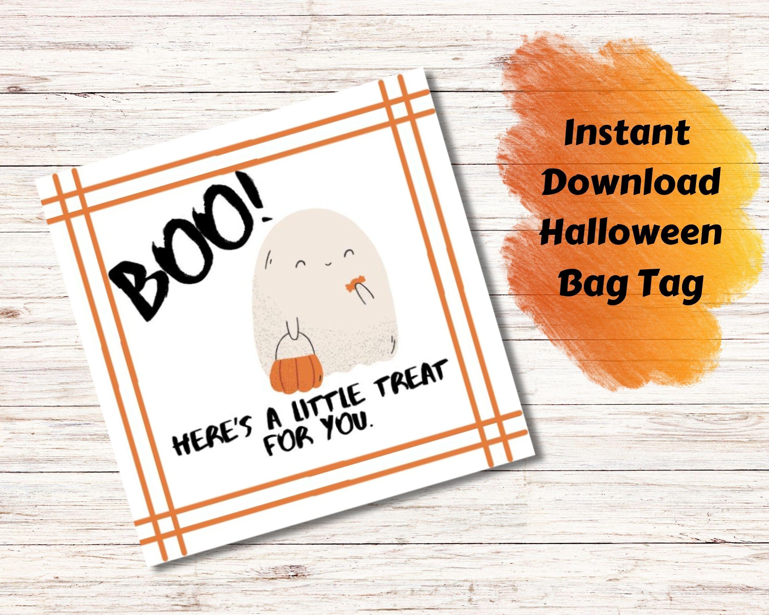 Printable Halloween Treat Tag Boo - Etsy