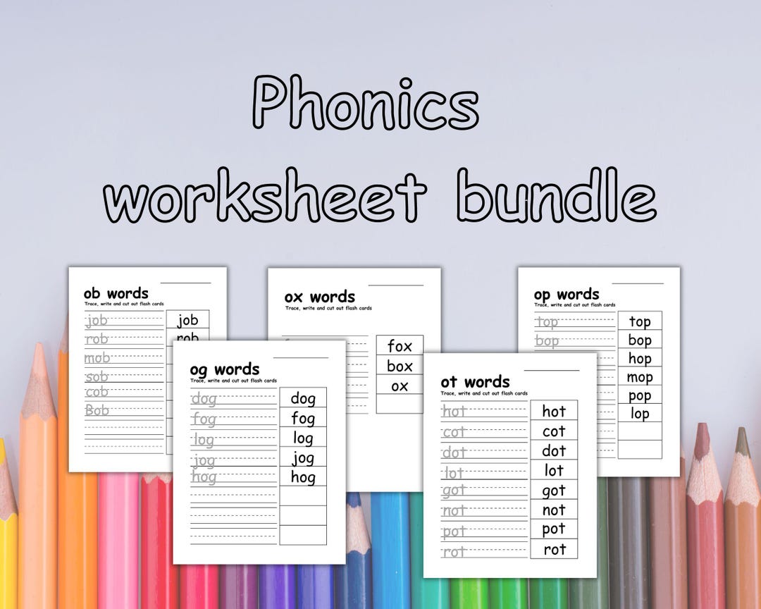 Phonics Worksheet for Pre K or Kindergarten Short O Bundle of 5 - Etsy