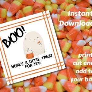 Printable Halloween Treat Tag Boo - Etsy