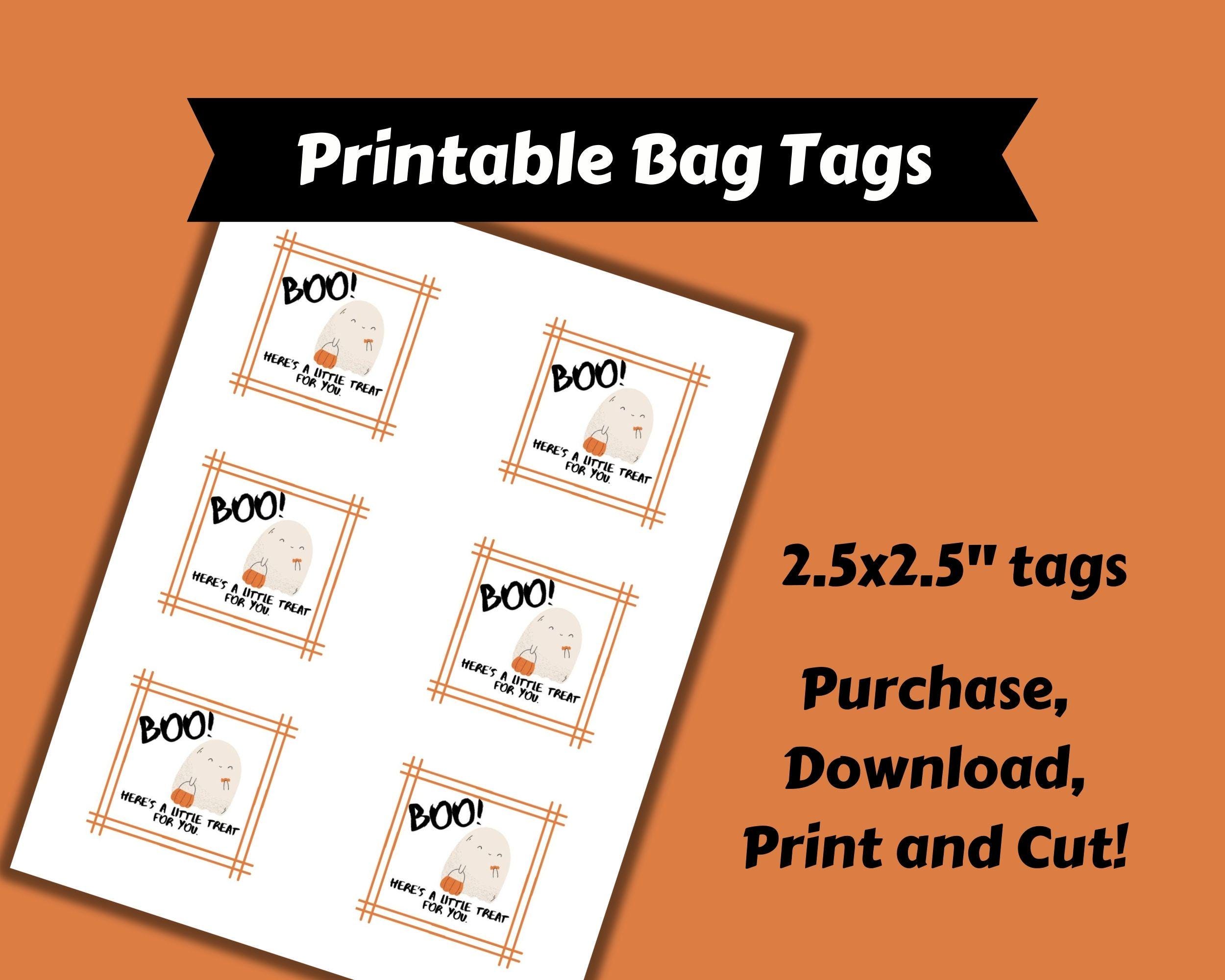 Printable Halloween Treat Tag Boo - Etsy