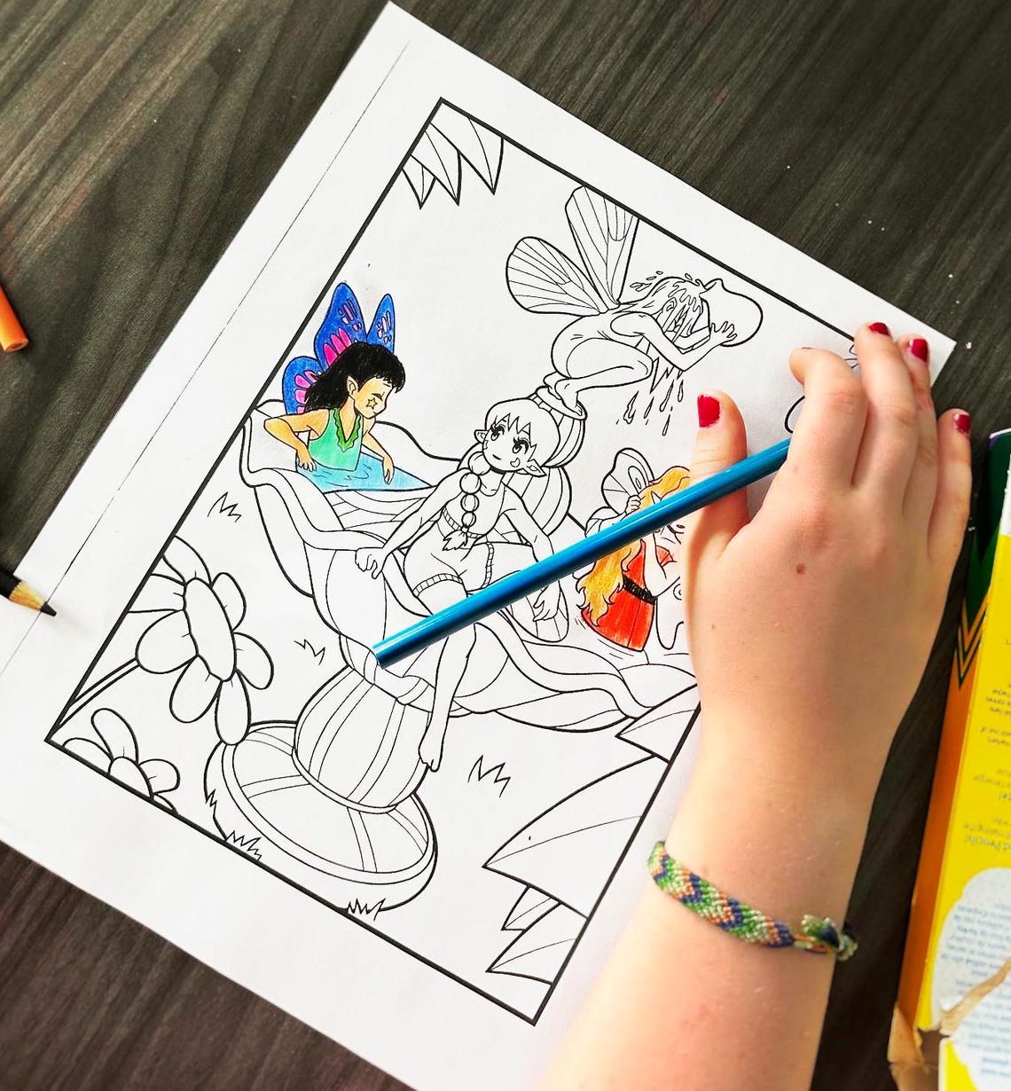 Coloring Pages, Digital Print, Line Art, Fairy, Fairies, Cute, Activity ...