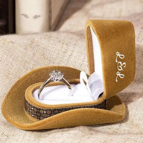 Cowboy Hat Ring Box - Etsy