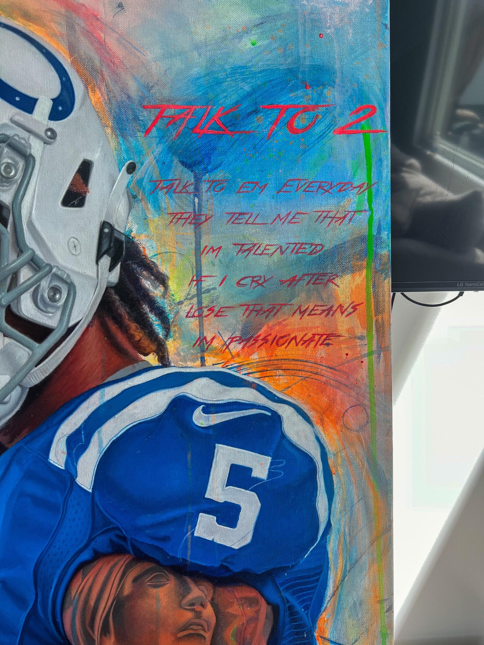 Anthony Ridchardson, Colts, Sports Art, Football Painting, Football Art ...