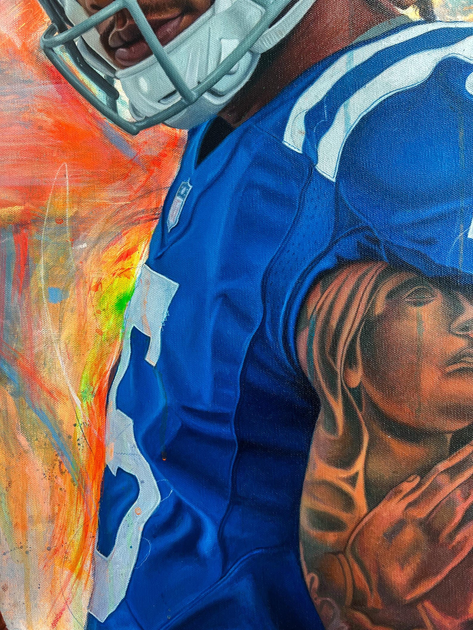 Anthony Ridchardson, Colts, Sports Art, Football Painting, Football Art ...