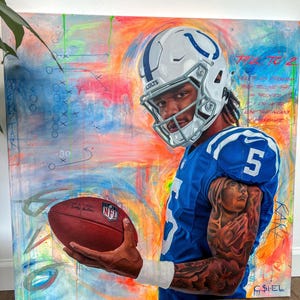 Anthony Ridchardson, Colts, Sports Art, Football Painting, Football Art ...