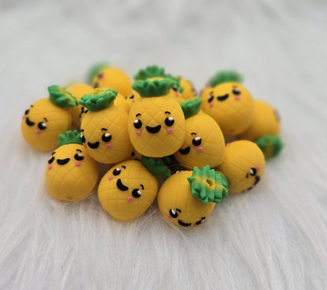 3D Focal Bead, Pineapple Focal Bead, Pineapple Bead, Beads for Pens ...