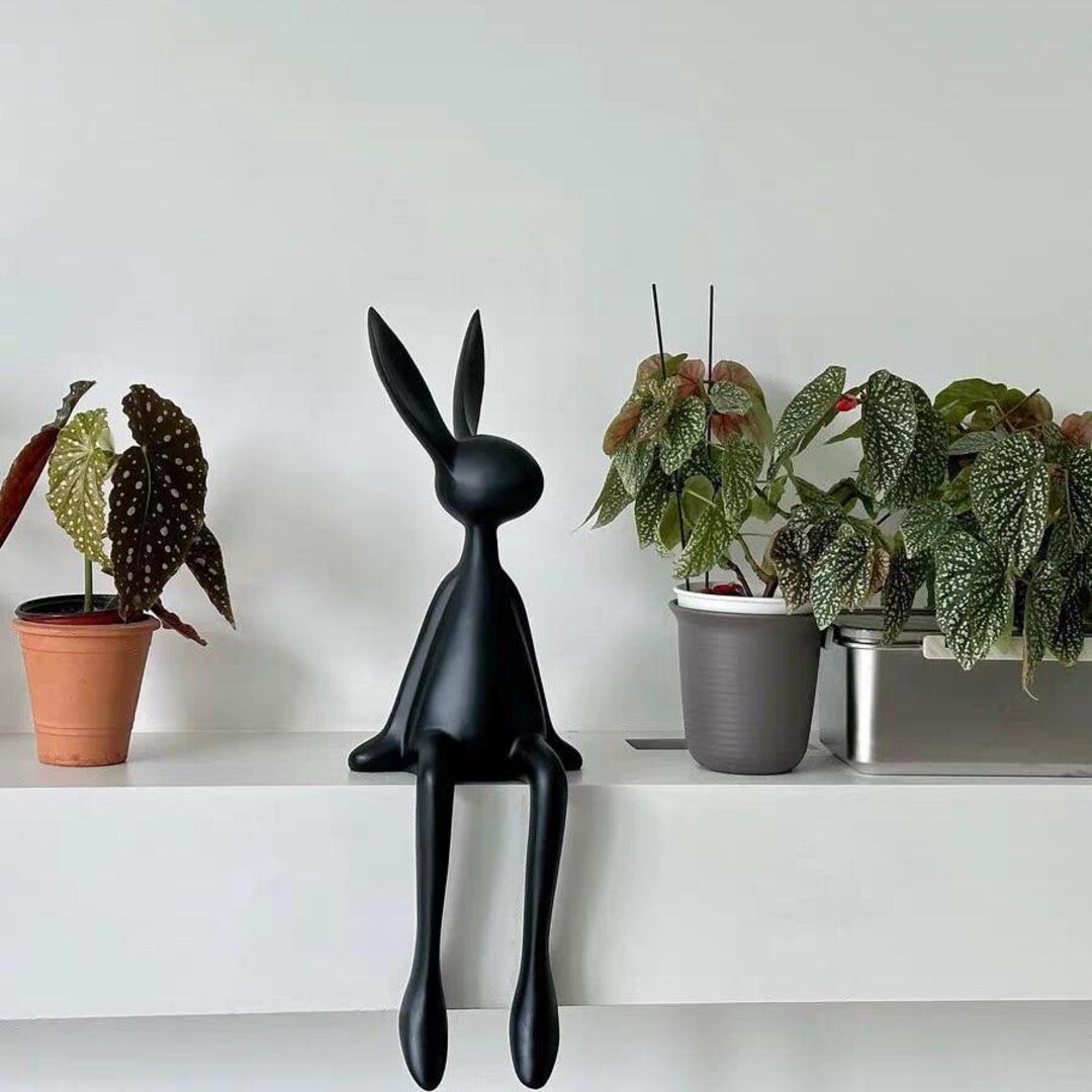 Sitting Rabbit Living Room Desktop Big Decorations Creative Hallway ...