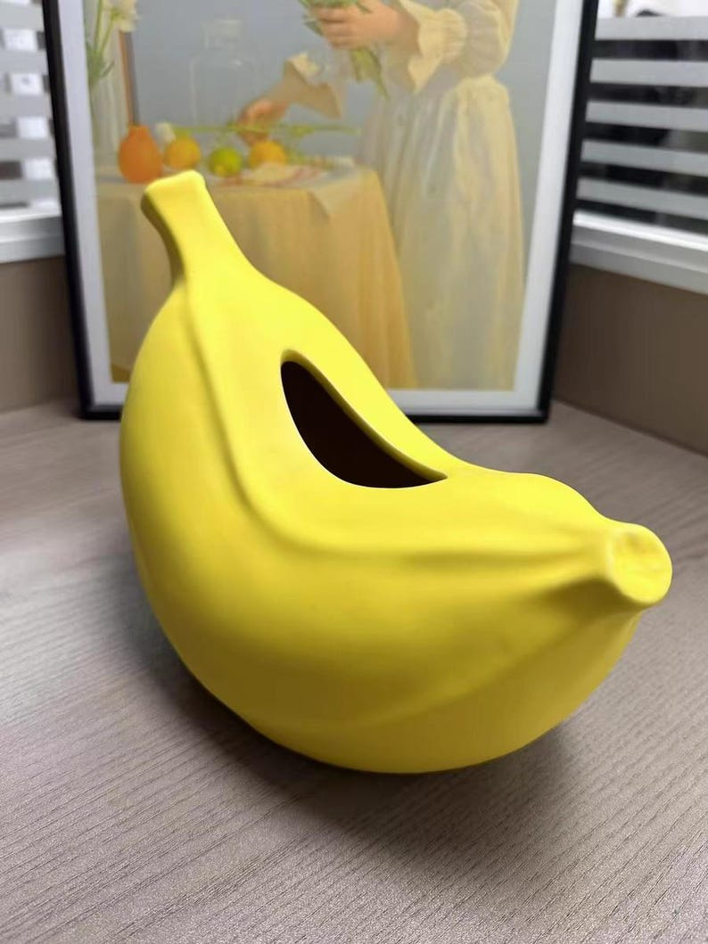 Ceramic Banana Tissue Box: Quirky Desktop Organizer - Etsy