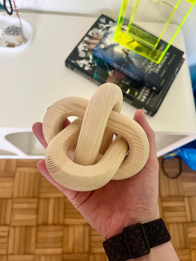 Hand Carved Wooden Chain Decoration for Home Decor - Modern Farmhouse ...