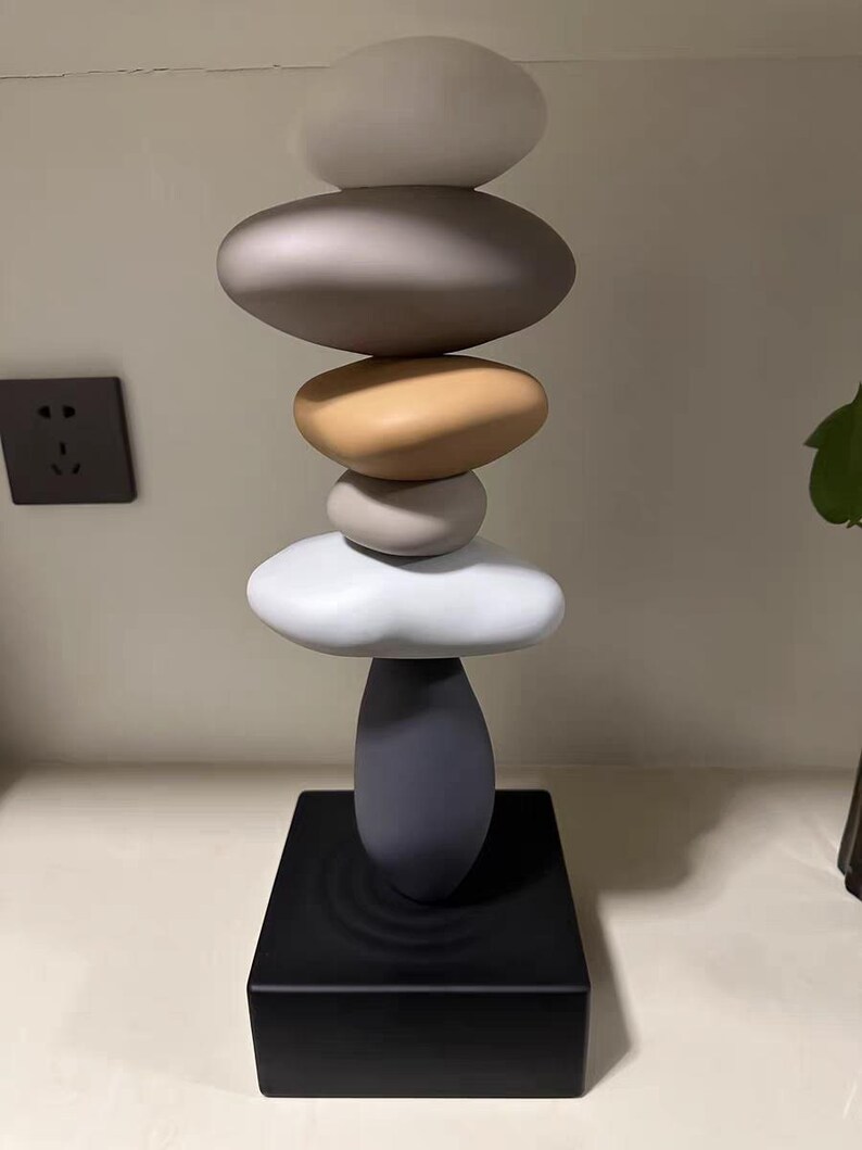Modern Art Stone Sculpture Feng Shui Decor Wine Cabinet Decor for ...