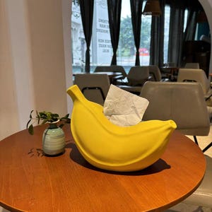 Ceramic Banana Tissue Box: Quirky Desktop Organizer - Etsy