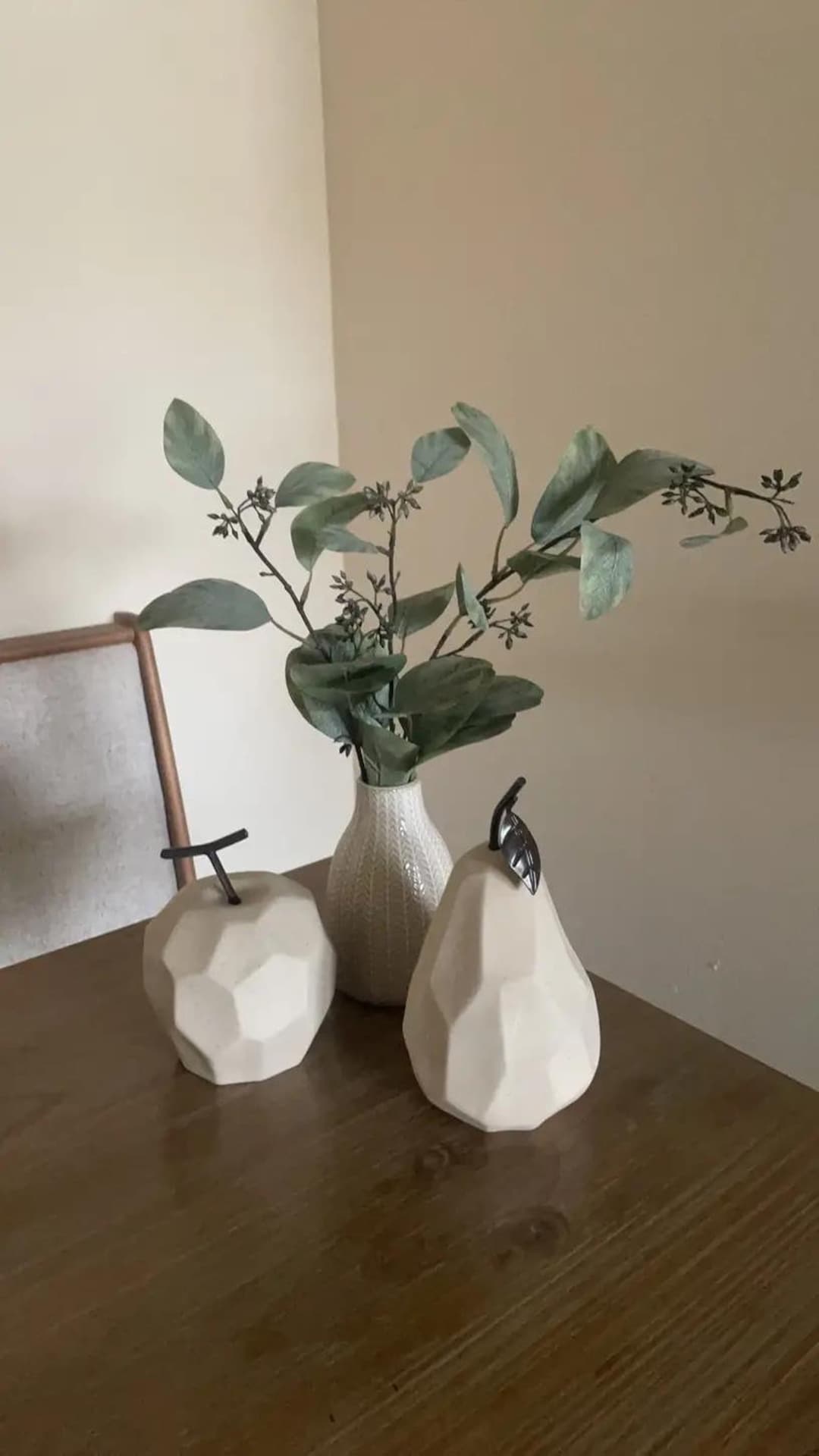 Ceramic Apple and Pear Style Ornament Living Room TV Cabinet Home ...