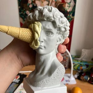 Ice Cream David Figurine Modern Greek Sculpture Nordic Figure Ornament ...