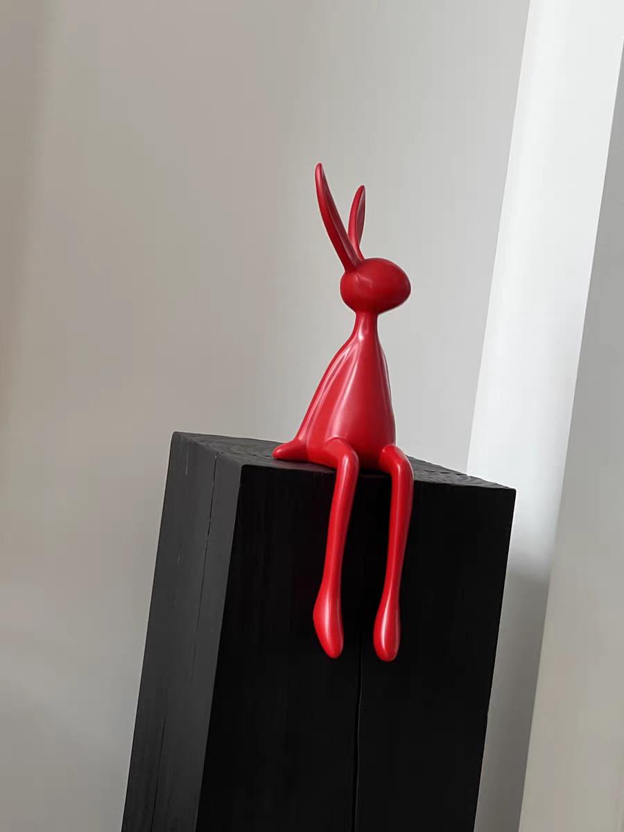 Sitting Rabbit Living Room Desktop Big Decorations Creative Hallway ...