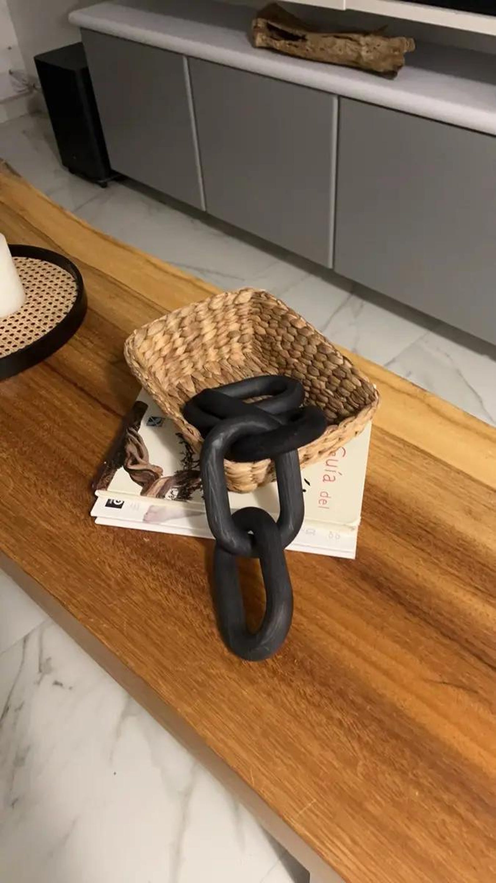 Wood Chain Decor Link Wall Wooden Hanging Knot Wooden Link Decoration ...