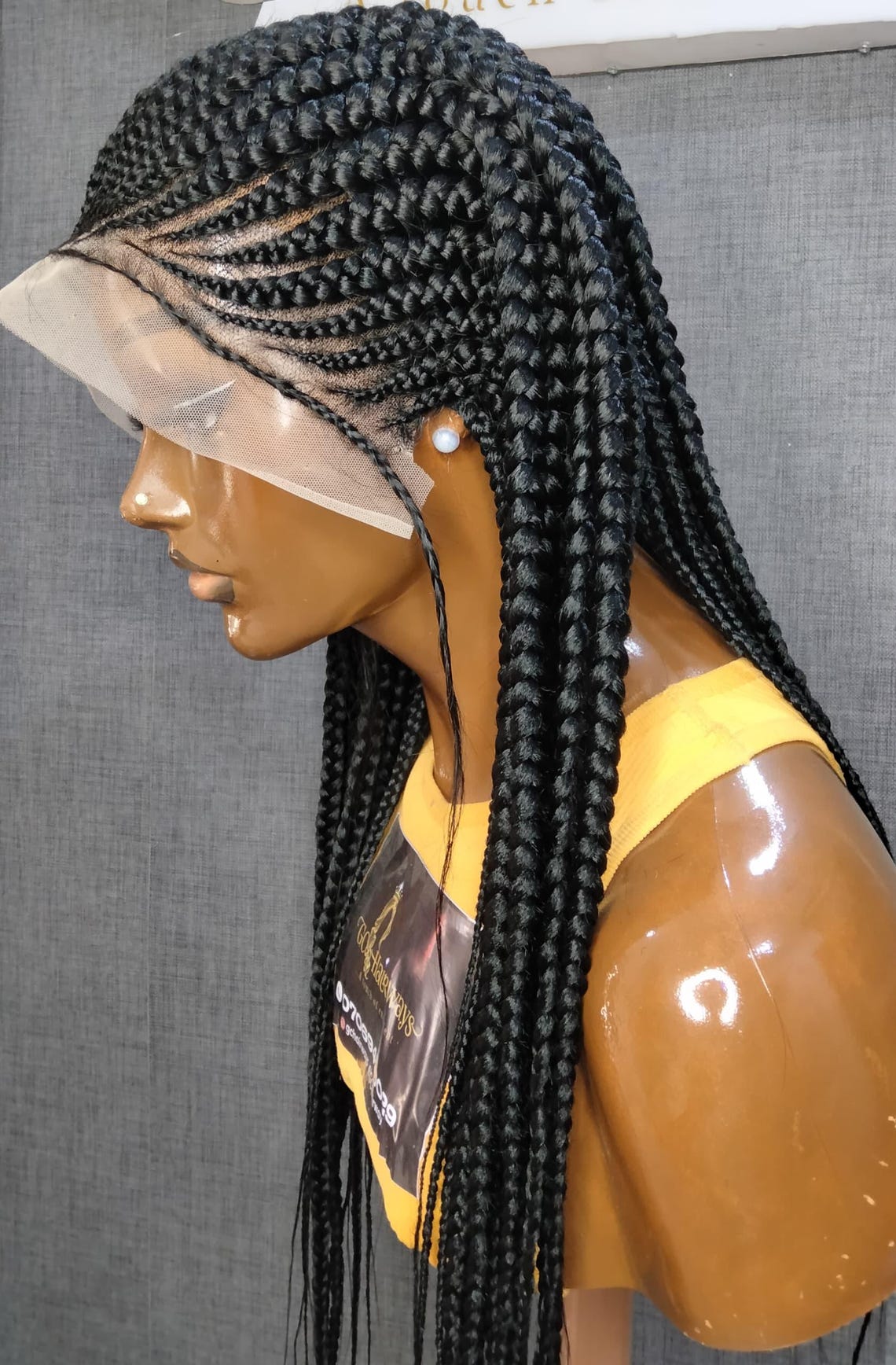Fulani Style Braided Conrow Box Wig for Black African Women. Alopecia ...
