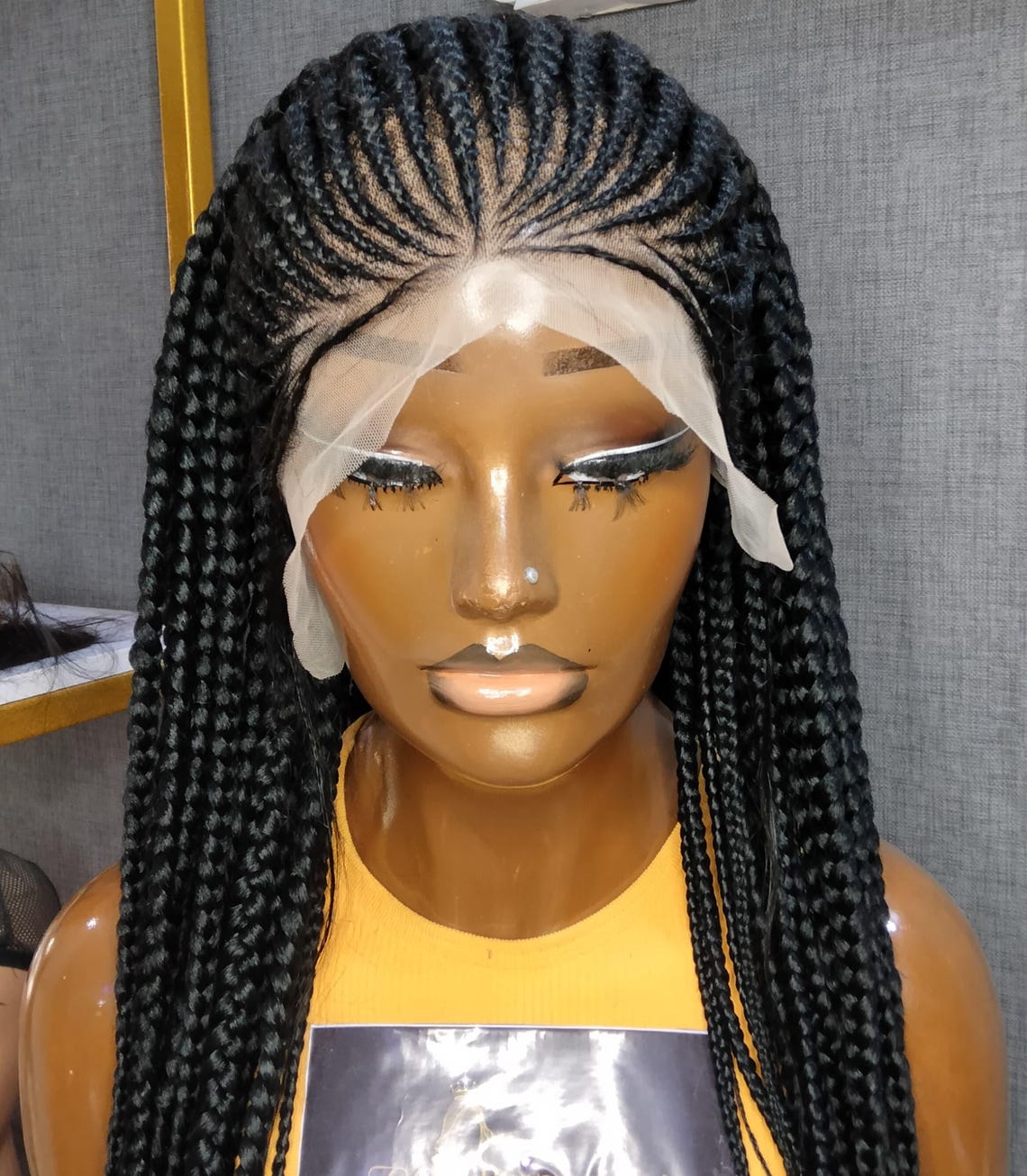 Fulani Style Braided Conrow Box Wig for Black African Women. Alopecia ...