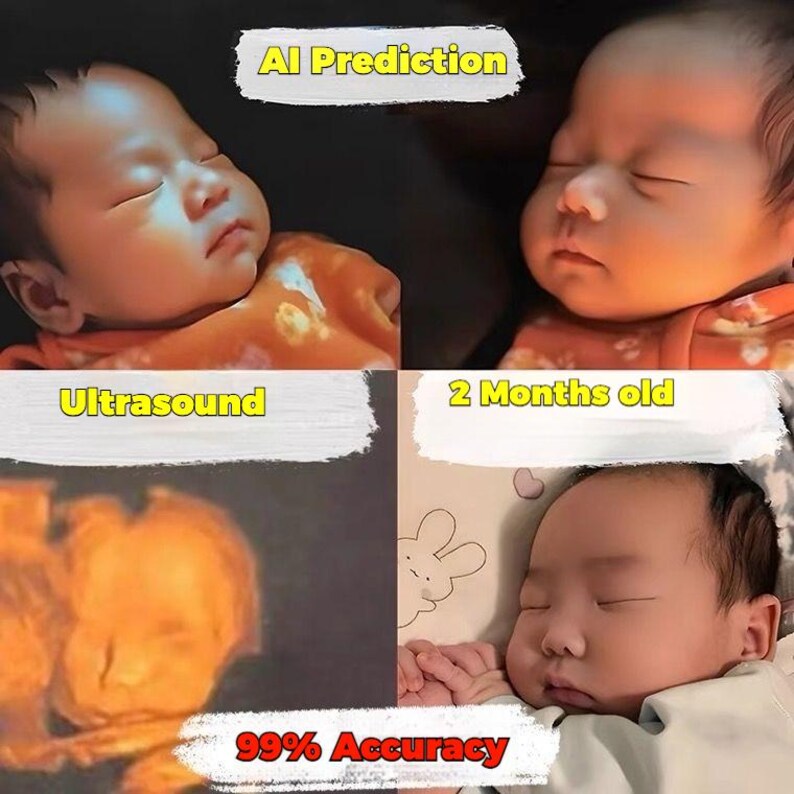 Your Babys First Photo Ultrasound Unborn Baby Illustration Prediction ...