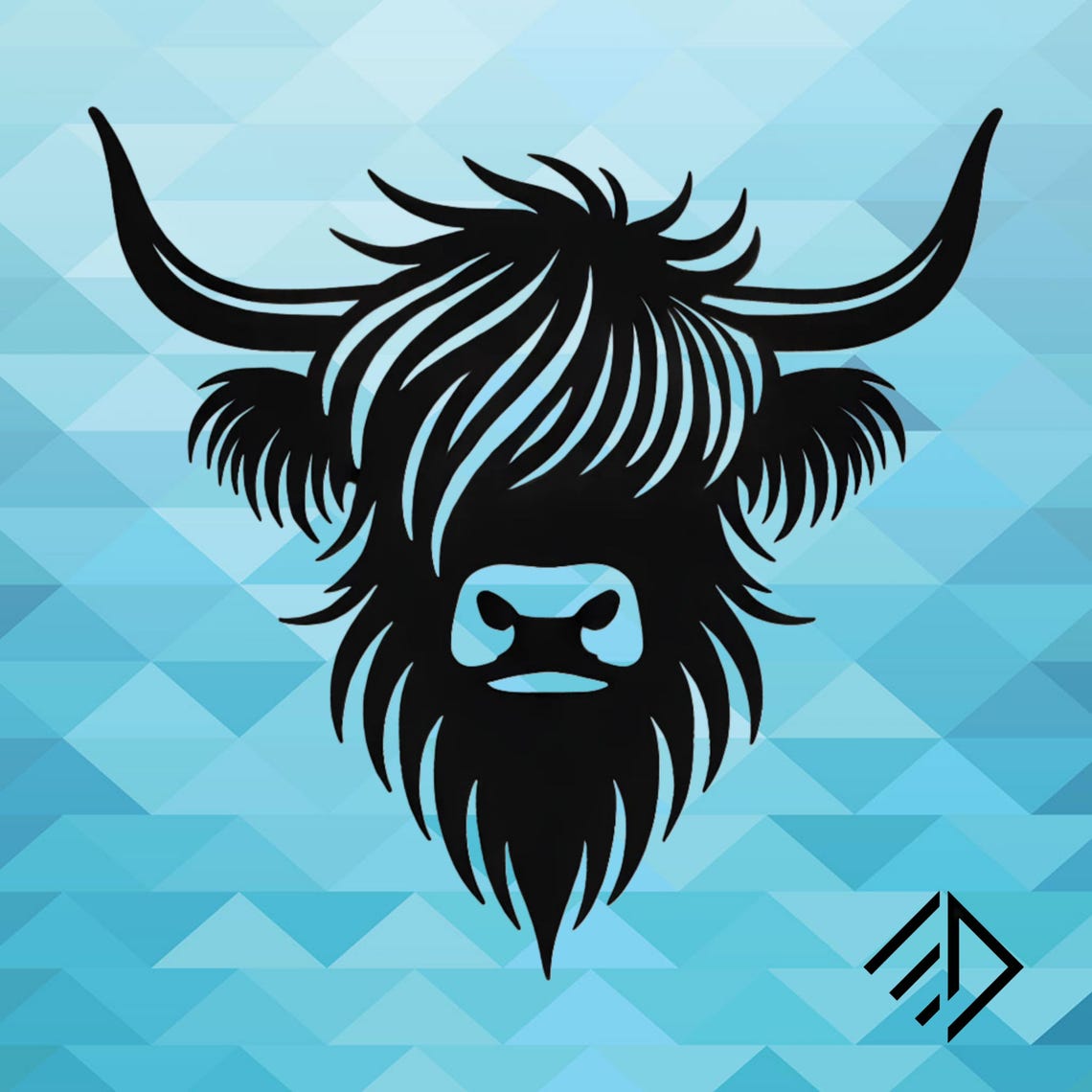 Highland Cow Wall Art – 2D Design STL File – Perfect for 3D Printing ...