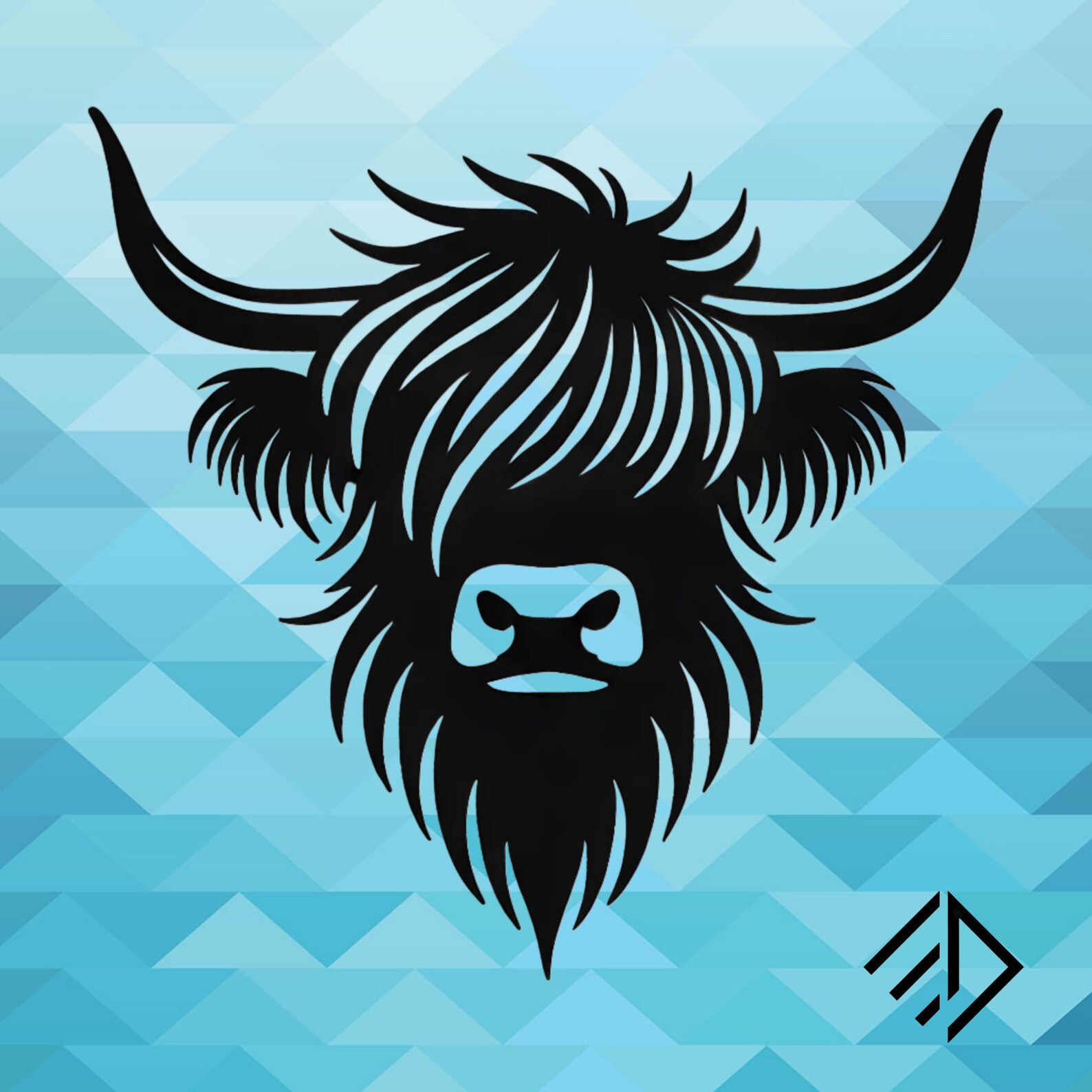 Highland Cow Wall Art – 2D Design STL File – Perfect for 3D Printing ...