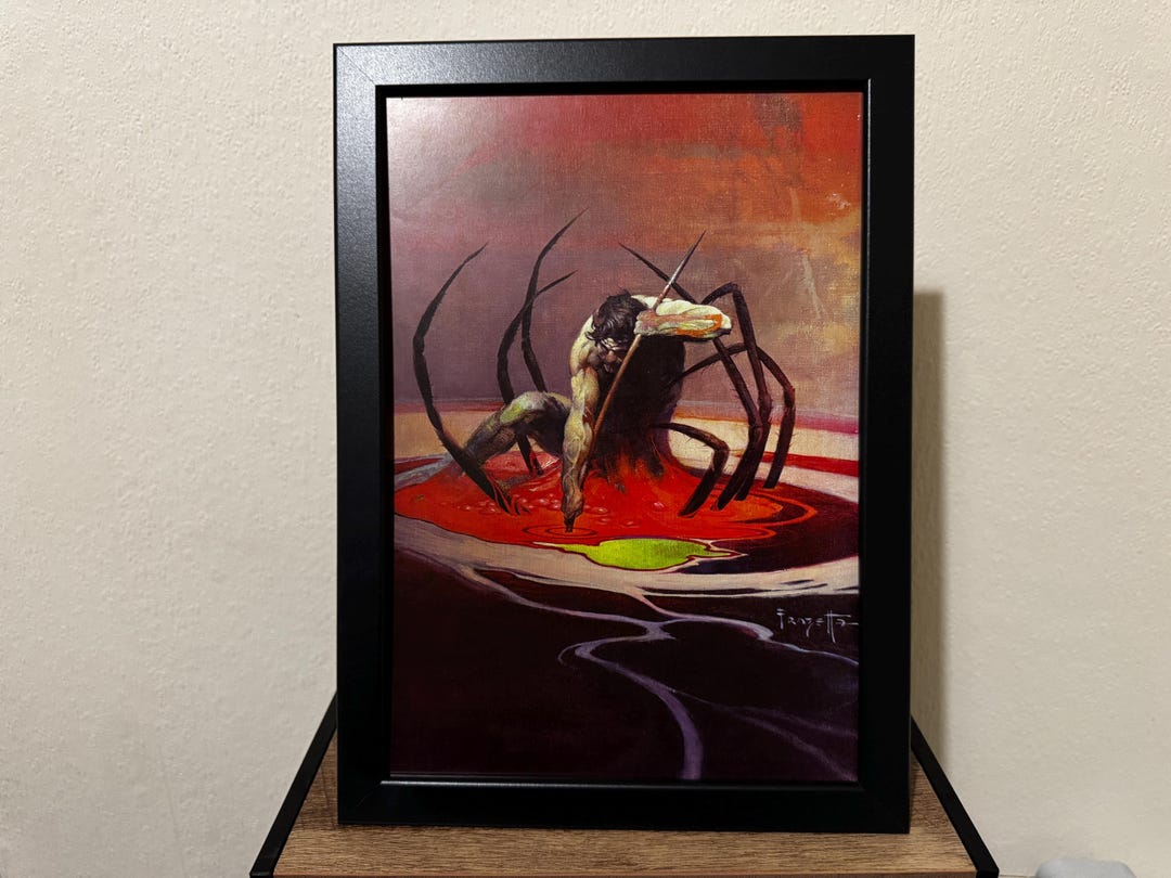 Frank Frazetta Framed Art Spider-man by Frank Frazetta Fantasy Art ...