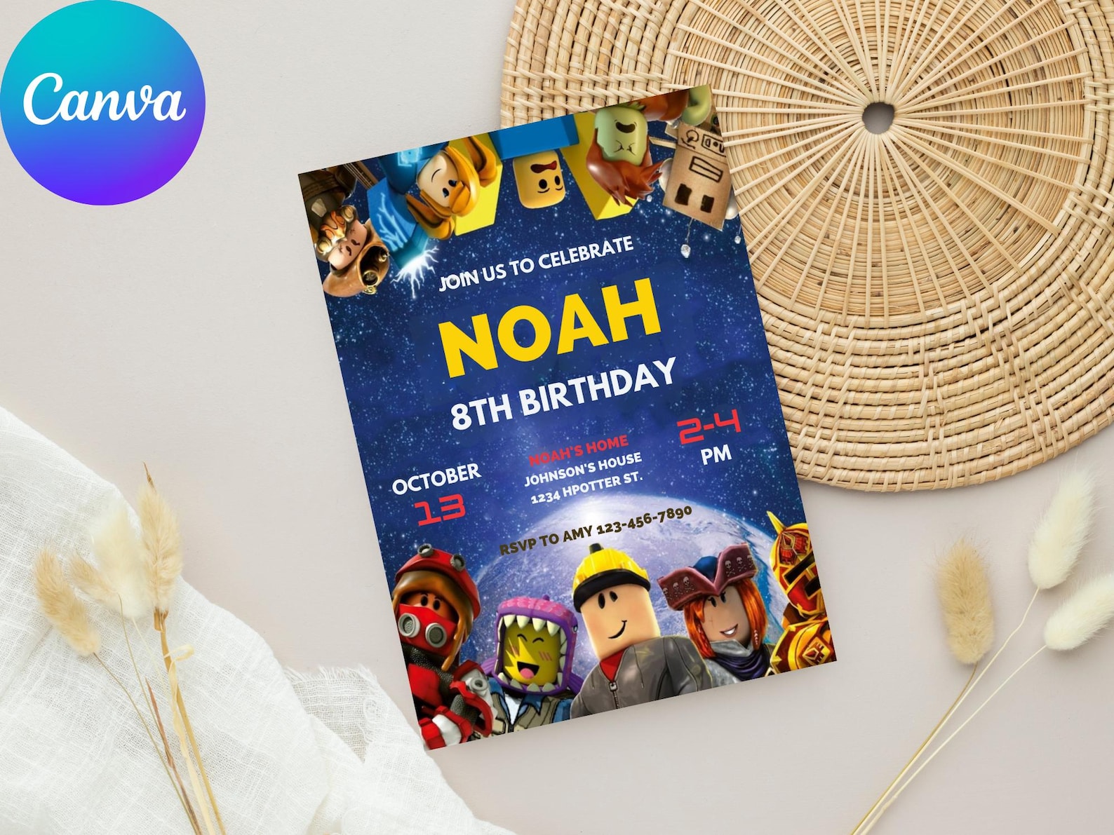 Roblox Invitation, Roblox Invite, Game Birthday, Roblox Boy Birthday ...