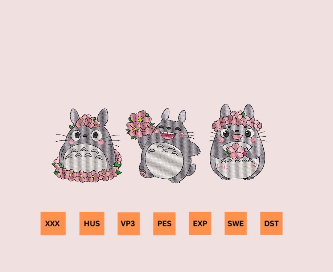 Totoro Embroidery Design, Embroidery Machine Studio Ghibli Files, My ...