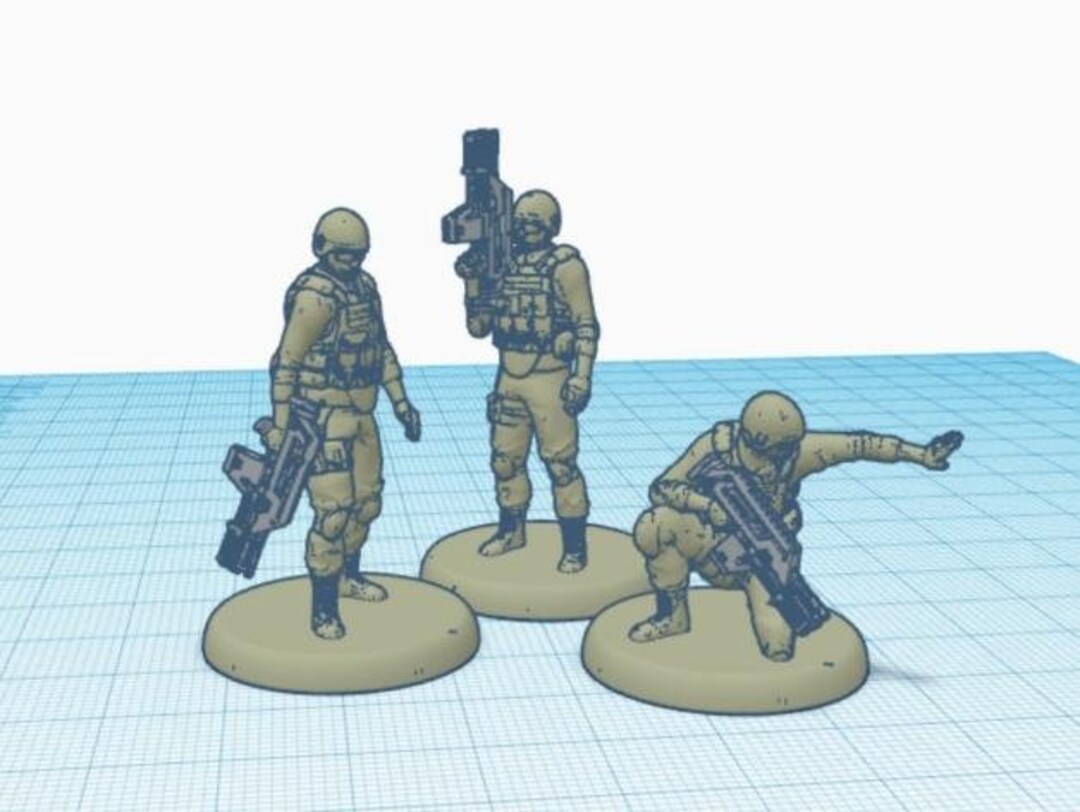 Colonial Marines Minis Alien TTRPG Replica 3D Printed 7 Minis - Etsy