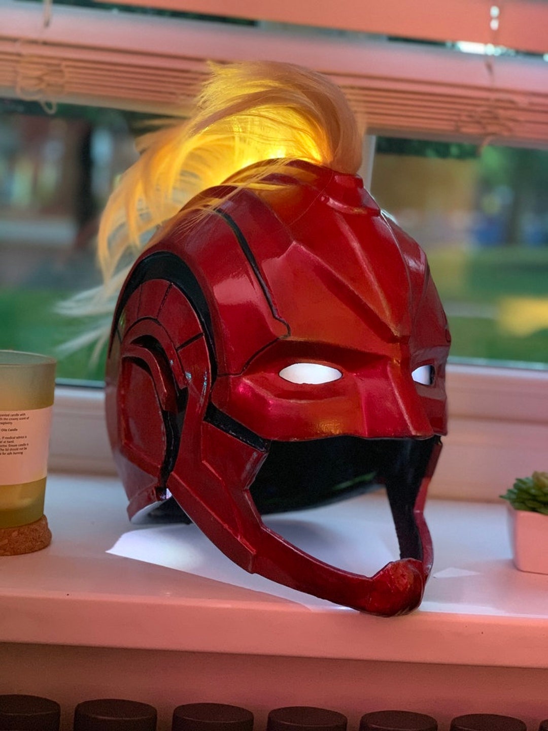 Captain Marvel Helmet STL for 3D Printing Cosplay Replica - Etsy