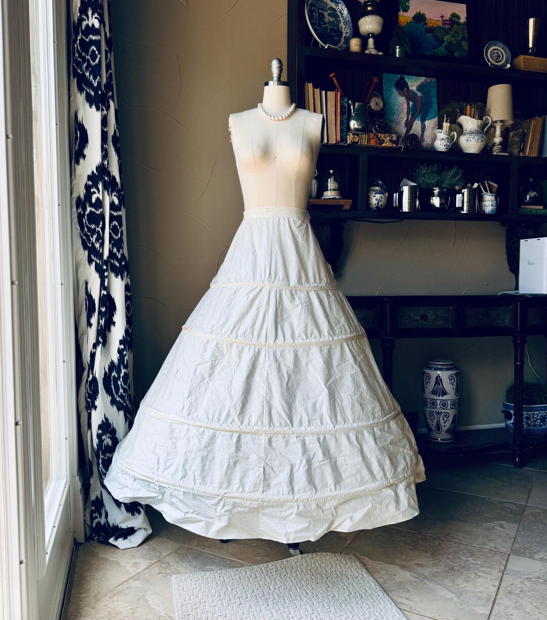 Sale- 1950s Hoops! My Dear Ivory Cotton Petti Coat Crinoline Hoop Skirt ...