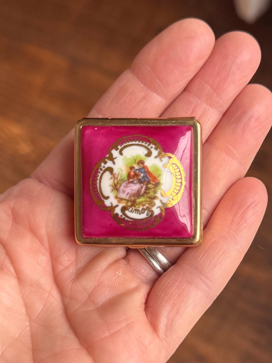 Vintage Limoges Ring Trinket Pill Box Free Shipping Valentines Day - Etsy