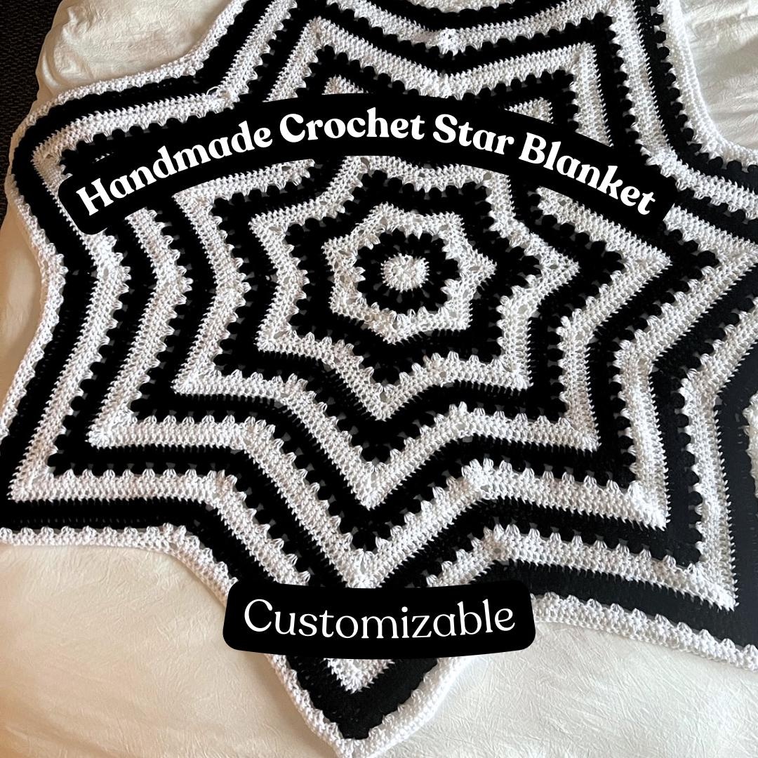 Handmade Crochet Star Blanket Customizable - Etsy