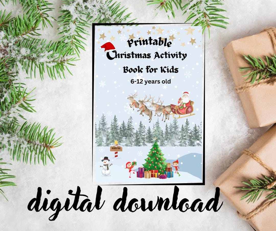 Printable Holiday Activity Book for Kids | Printable Christmas Workbook ...