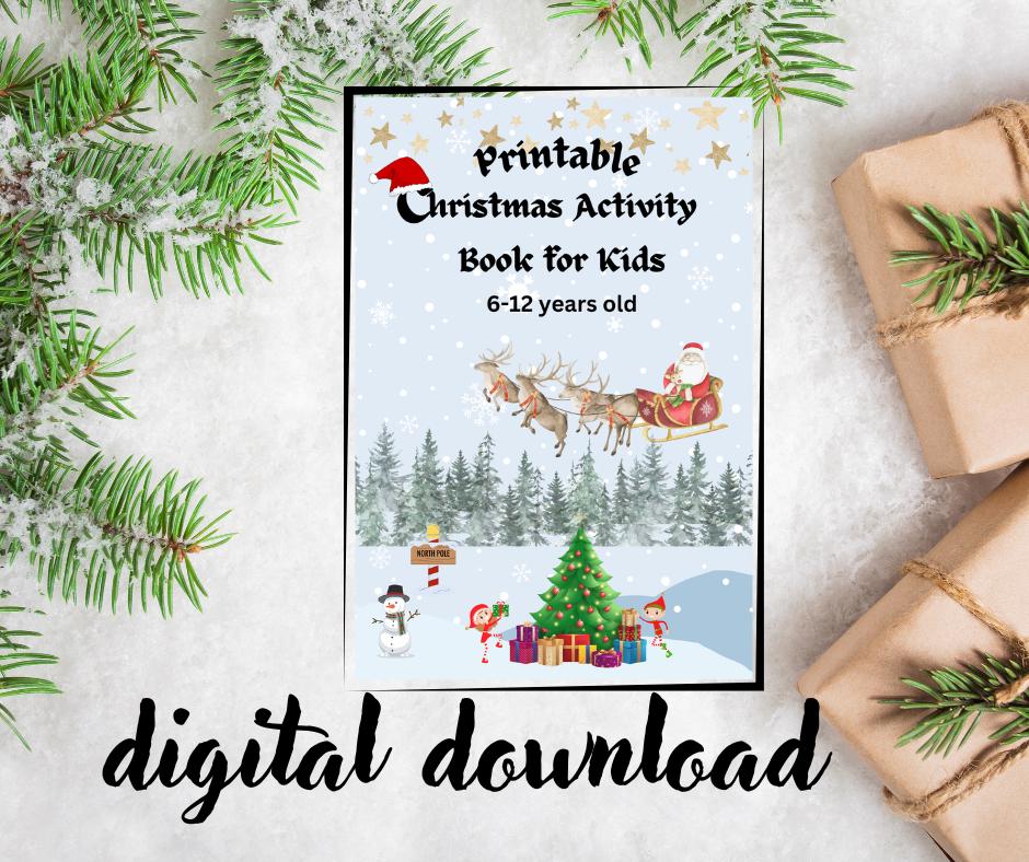 Printable Holiday Activity Book for Kids | Printable Christmas Workbook ...