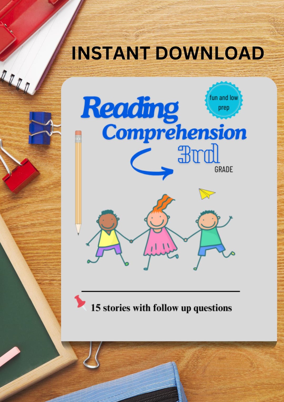 Reading Comprehension for 3rd Graders, Workbook, Reading Practice, 15 ...