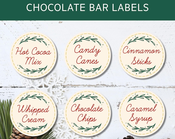 Printable Hot Chocolate Bar Label Kit | for Parties, Events, and ...