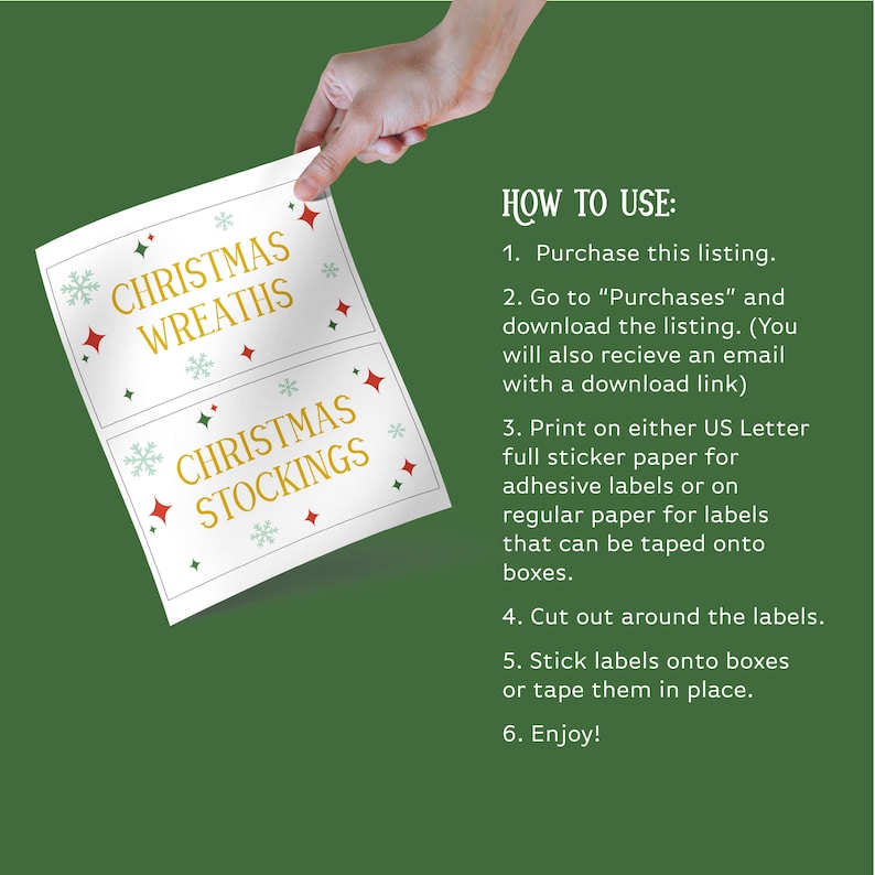 Printable Christmas Holiday Storage Label Kit | for Organization ...