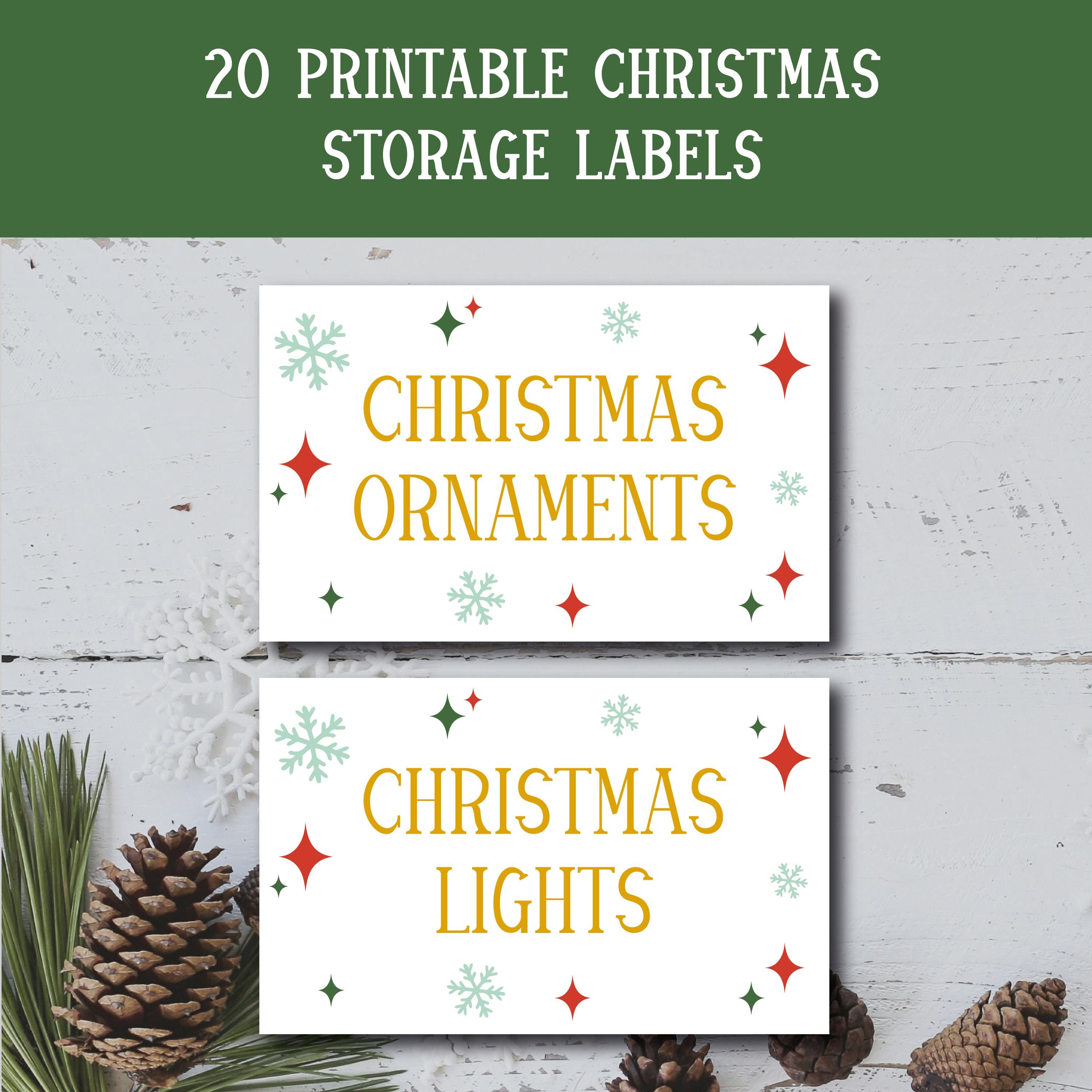 Printable Christmas Holiday Storage Label Kit | for Organization ...