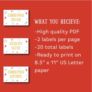Printable Christmas Holiday Storage Label Kit | for Organization ...