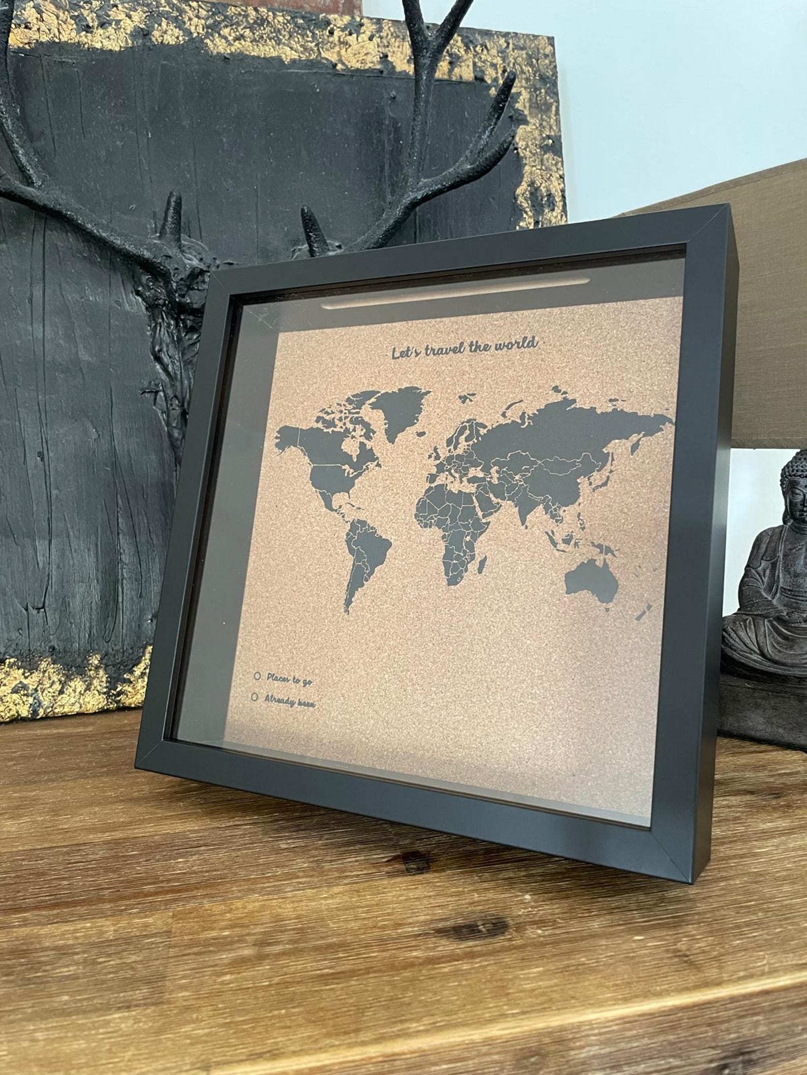 Travel Box, World Map Pin, Memory Box, Piggy Bank, Traveller Gift, Gift ...