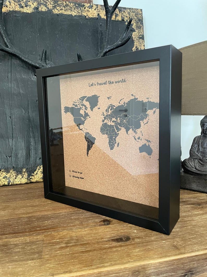 Travel Box, World Map Pin, Memory Box, Piggy Bank, Traveller Gift, Gift ...