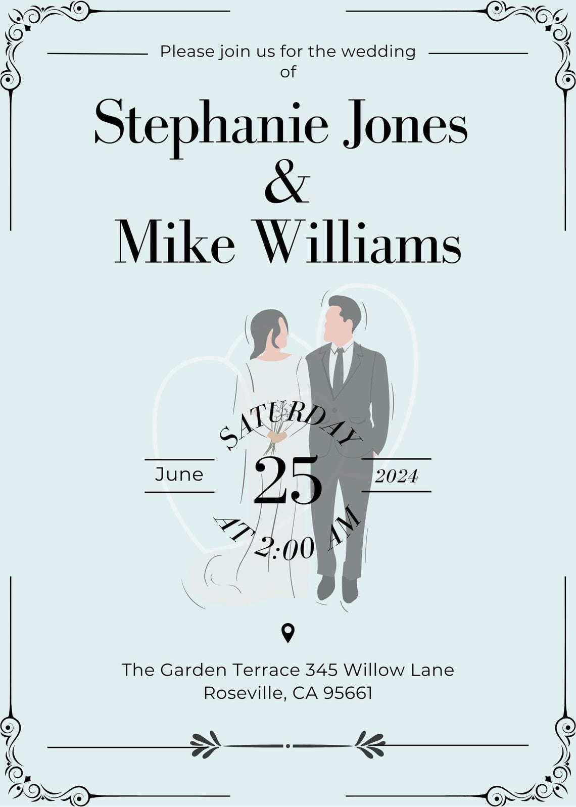 Elegant Editable Save the Date Digital Template Instant Download Modern ...